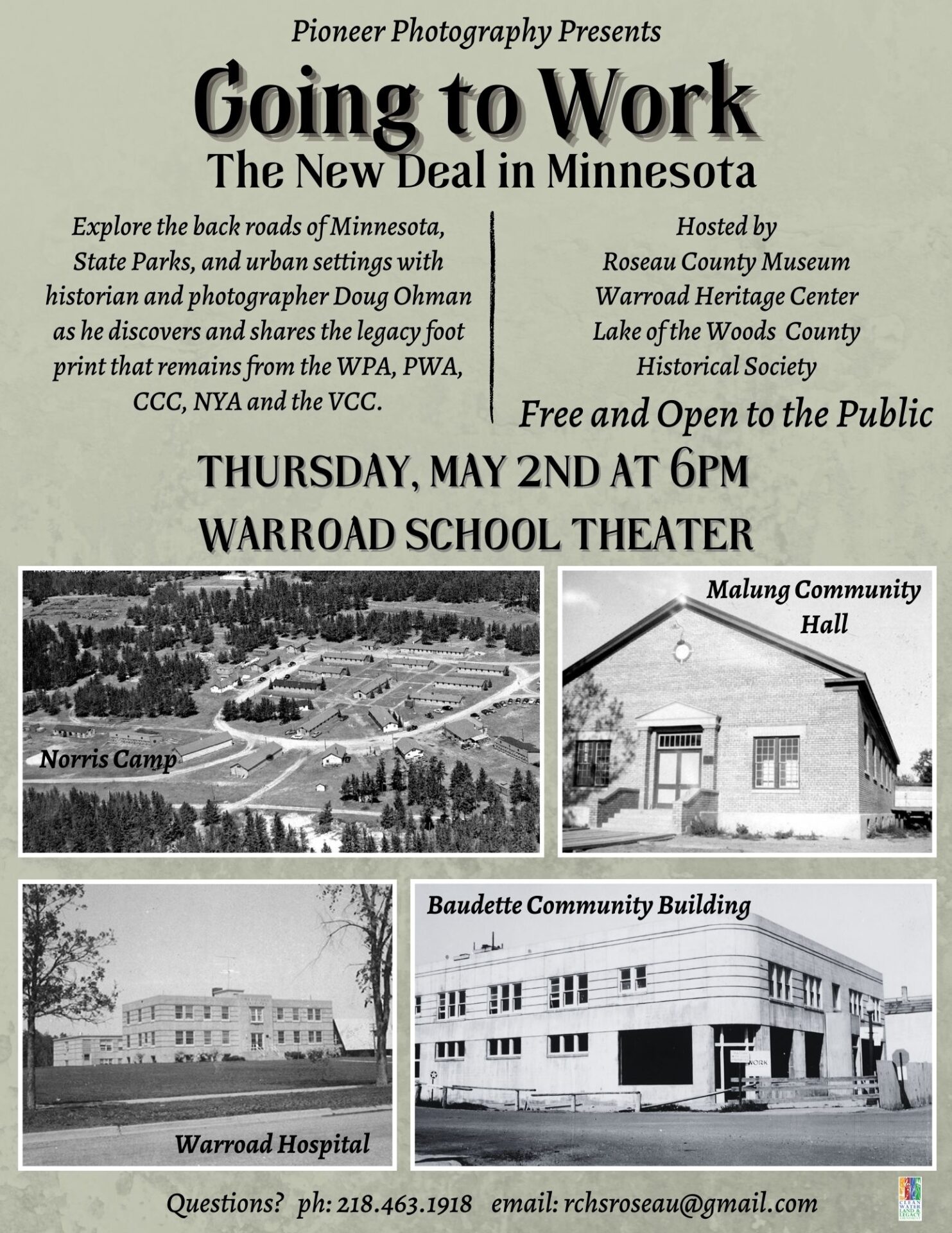Doug Ohman presents Going to Work -POSTPONED | Roseau County Historical Society and Museum
